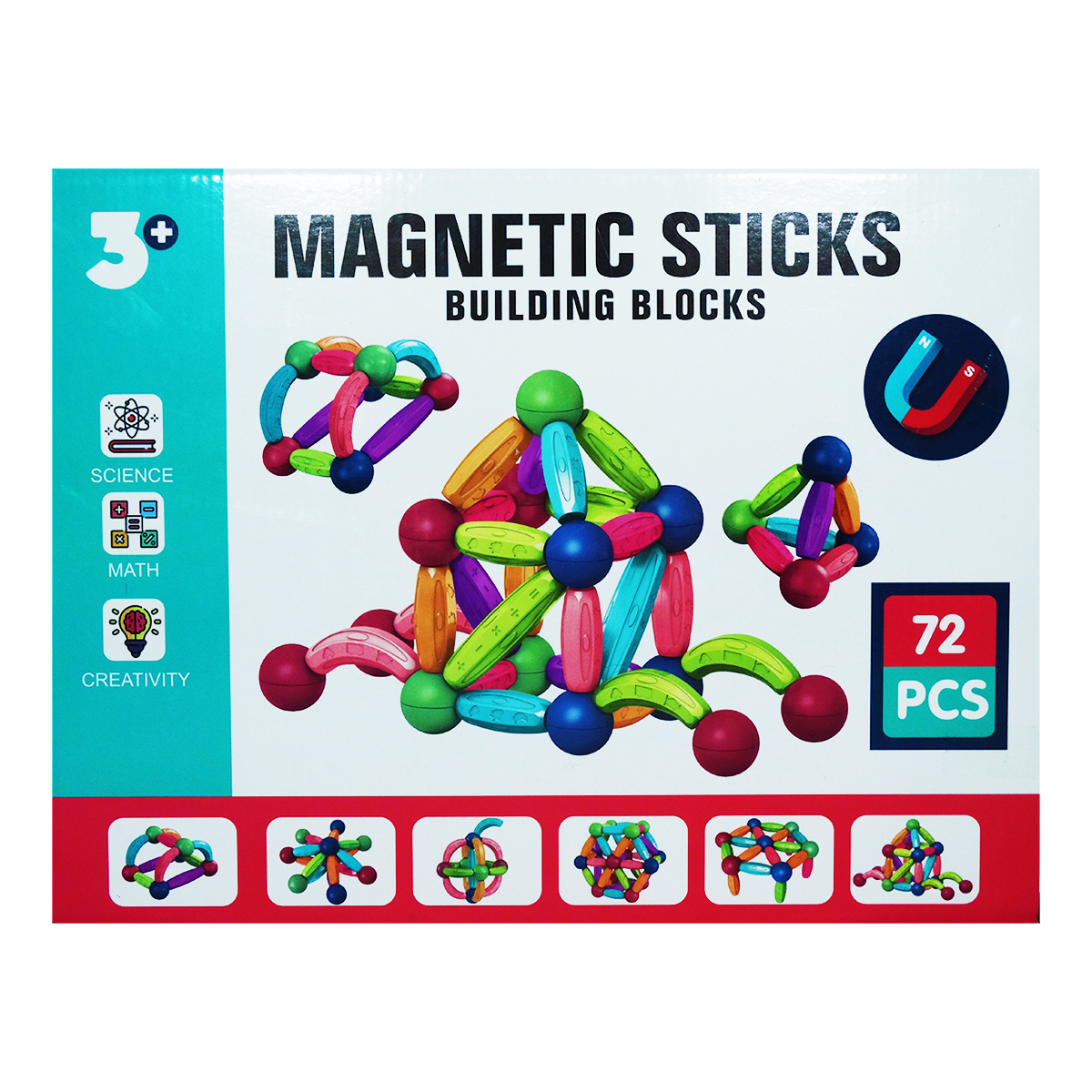 MAGNETIC STICKS DE 72 PIEZAS – Diagoz