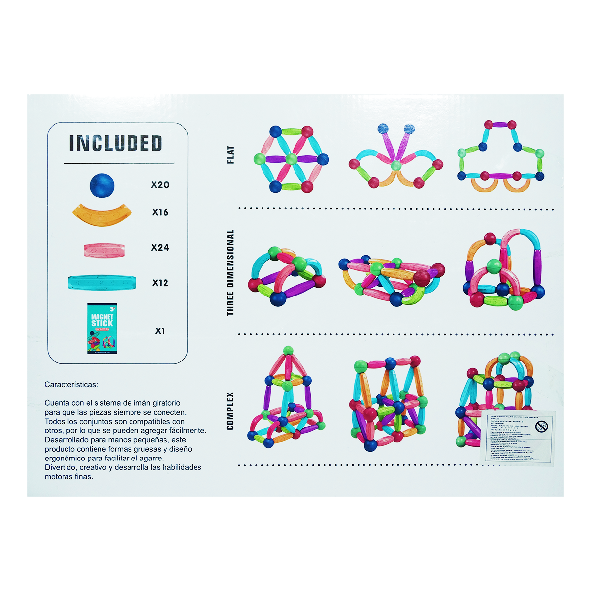 MAGNETIC STICKS DE 72 PIEZAS – Diagoz
