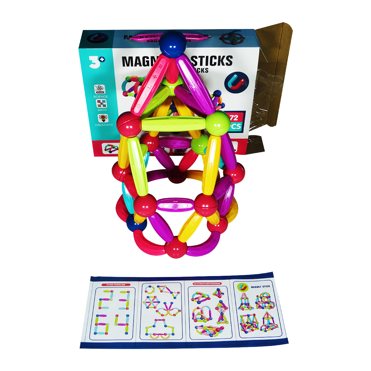 MAGNETIC STICKS DE 72 PIEZAS – Diagoz